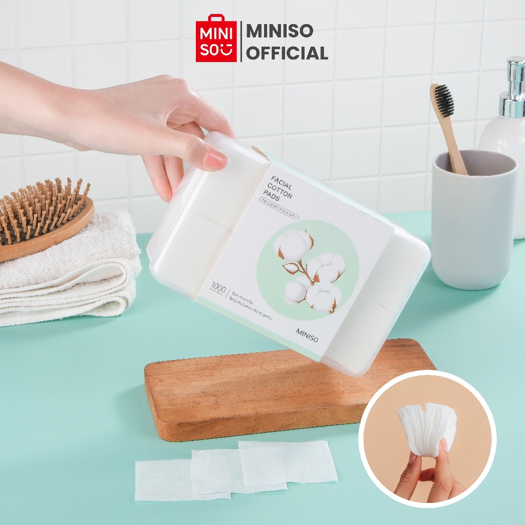 Jual MINISO Official Kapas Wajah Tipis 1000 pcs / Kapas Toner Facial ...