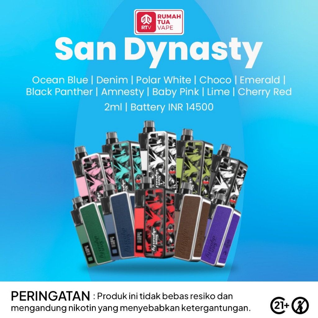 Jual SAN DYNASTY POD KIT 2ML BATTERY 14500 | Shopee Indonesia