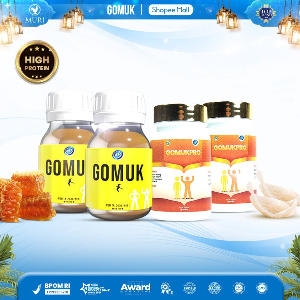 Jual Gomuk Isi 250ml + Gomuk Pro Isi 30 Kapsul/ Gomuk Herbal Kesehatan ...