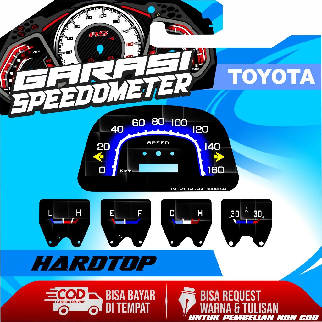 Jual PAPAN SPEEDOMETER CUSTOM TOYOTA HARDTOP | Shopee Indonesia