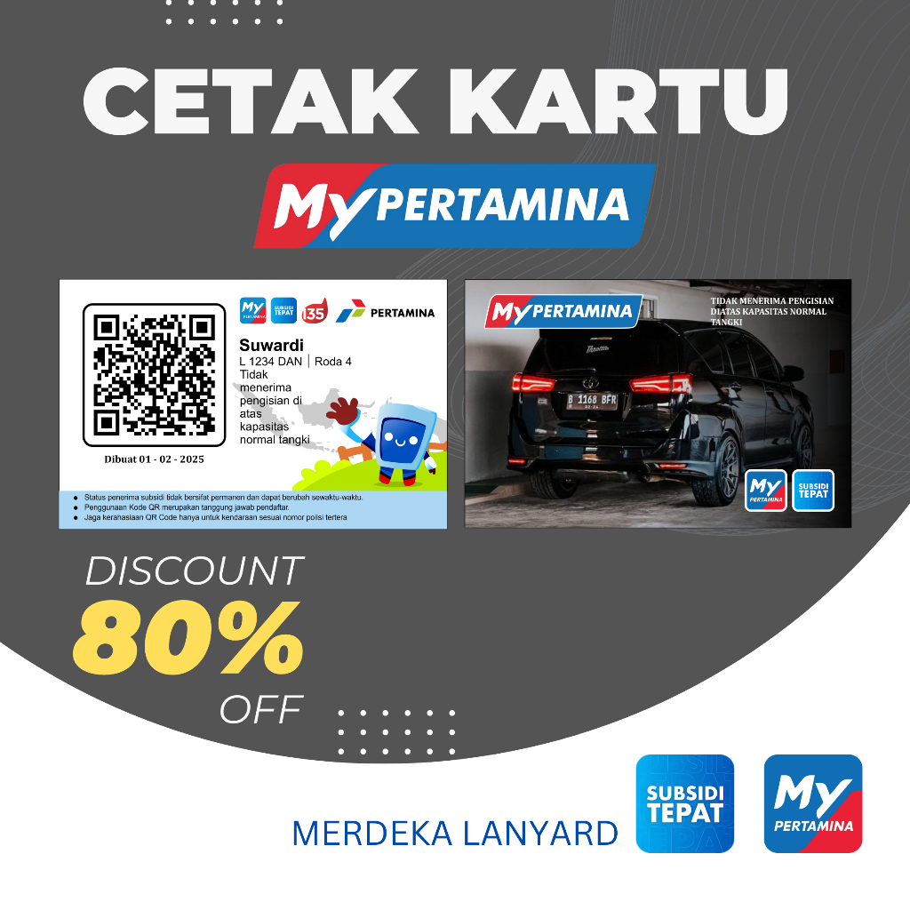 Jual Cetak Kartu My Pertamina bahan Pvc tebal / cetak barcode pertamina/ Satuan custom | Shopee ...