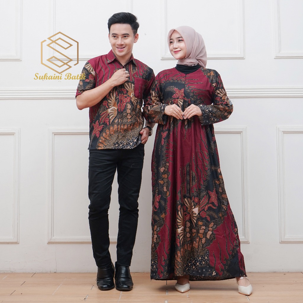Jual sarimbit sepasang suami istri baju batik couple pria dan wanita ...