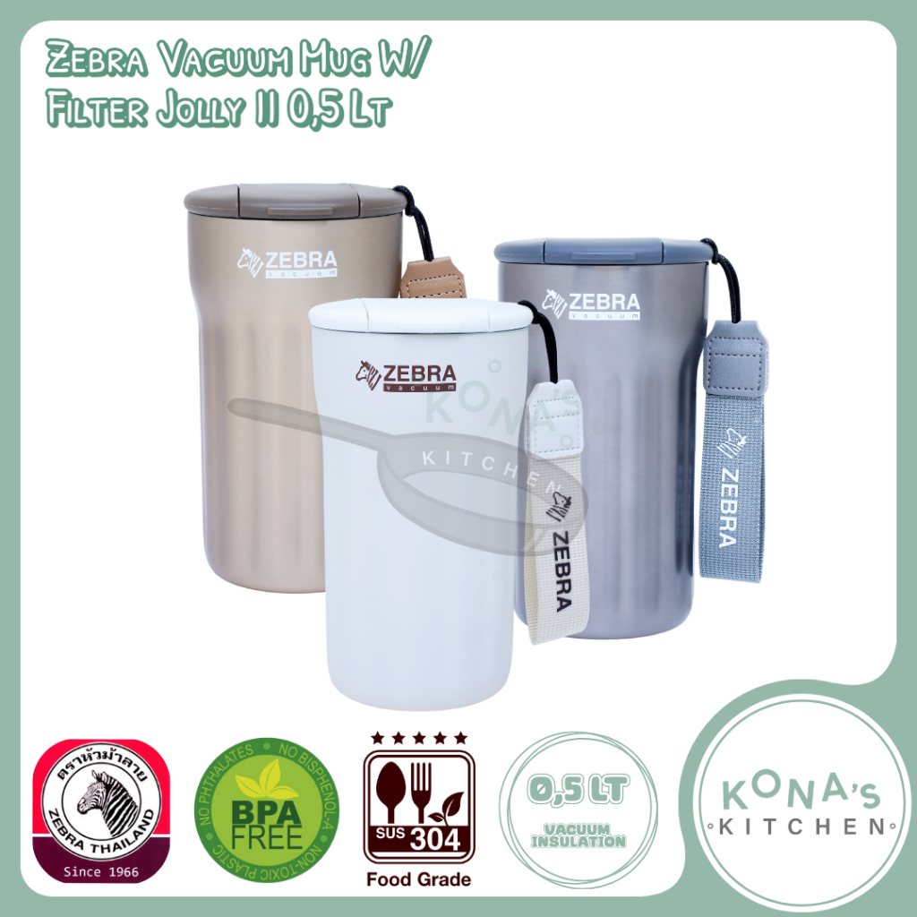 Jual Zebra Vacuum Mug W/Filter Jolly II 0,5 L (912709) / Vacuum Mug ...