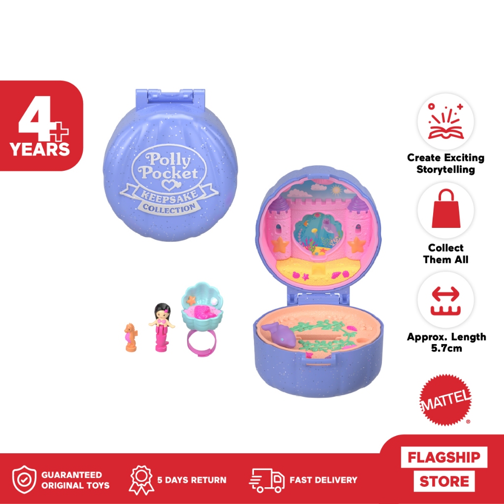 Jual Polly Pocket Keepsake Collection Shell Pocket - Mainan Aksesoris ...