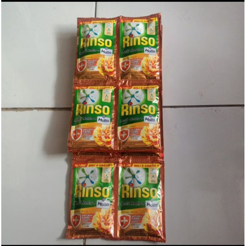 Jual Paket 1 Renceng isi 7 sachet Rinso Cair kemasan 38 ml Eceran 1000 ...