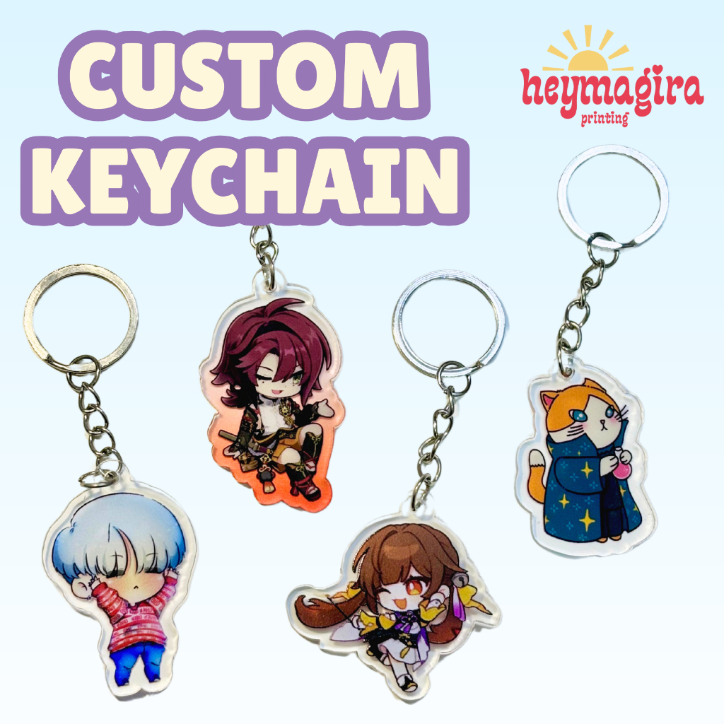 Jual Custom Acrylic Keychain Polos (CLEAR) | Gantungan Kunci 2 Sisi 1 ...
