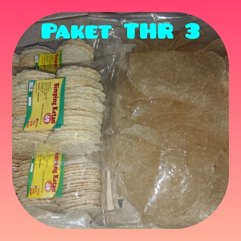 Jual Paket THR 3 Simping ketan 100 gram 3 Bks plus kerupuk gendar ...