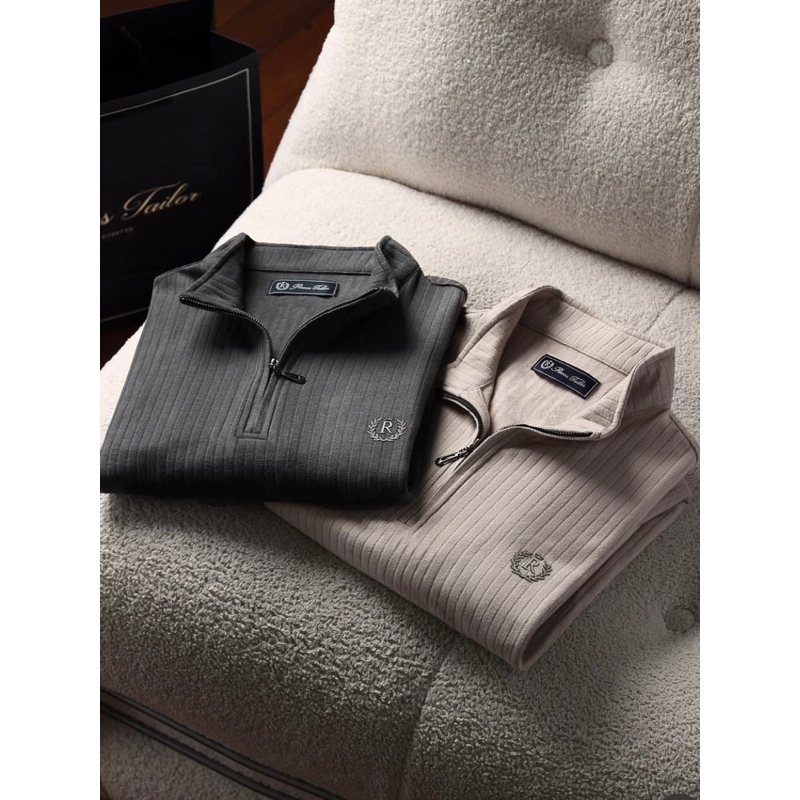 Jual Rucas Tailor Textured Long Sleeve Polo Shirt Old Money ORIGINAL ...