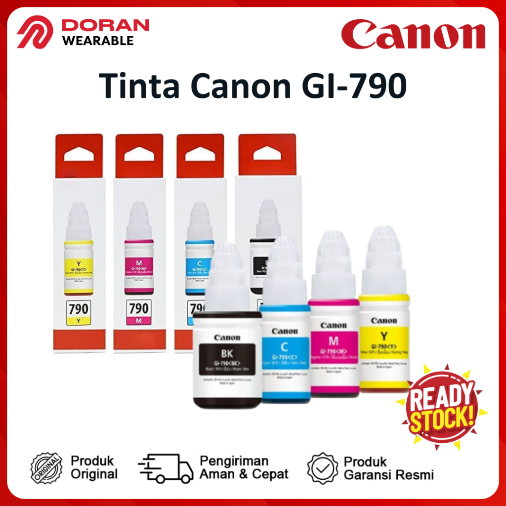 Jual Canon Tinta Canon GI 790 CMYK (Black, Cyan, Magenta, Yellow ...