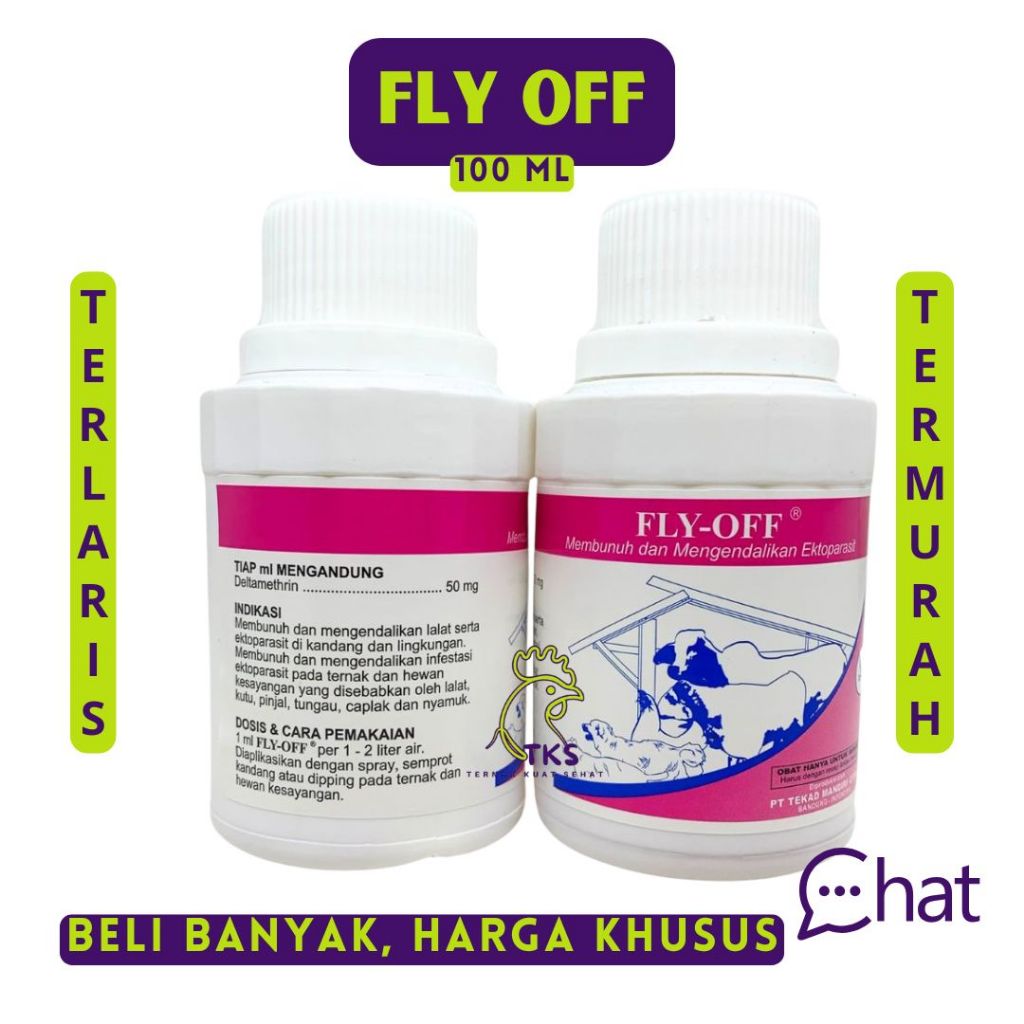 Jual FLY OFF 100ML - Obat Anti Lalat Kutu Nyamuk Pinjal Tungau Caplak ...