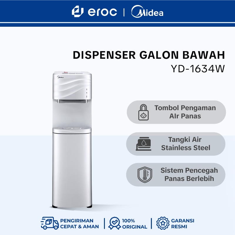 Jual Midea Dispenser Air Galon Bawah - Model YD-1634W ( Bottom Loading ...