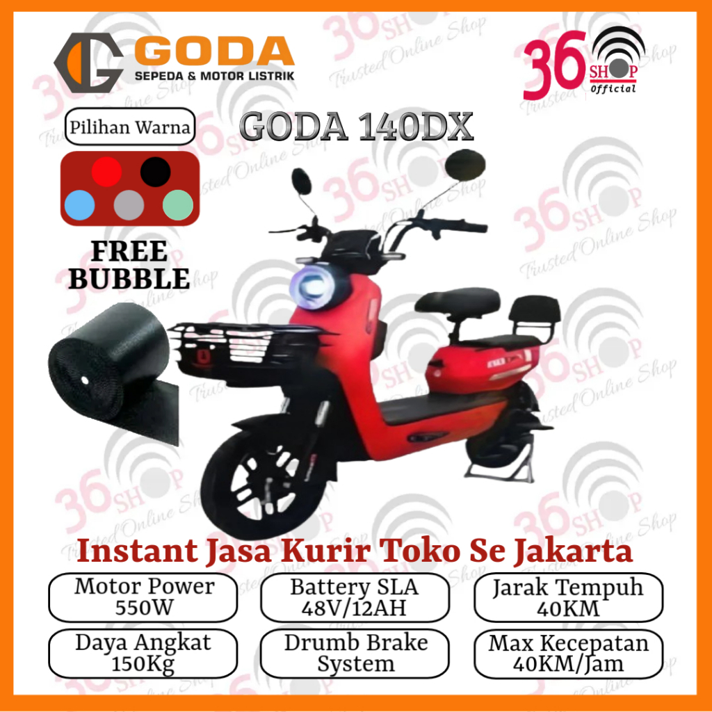 Jual Sepeda Listrik GODA 140DX Sepeda Listrik 550 Watt Garansi Resmi ...