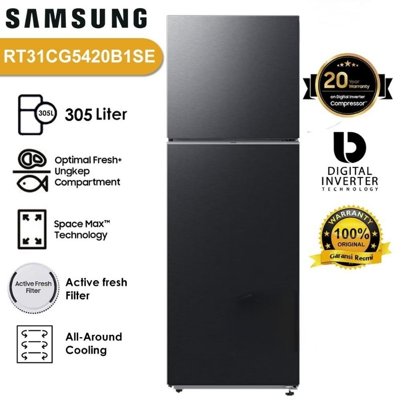 Jual KULKAS 2 PINTU SAMSUNG JUMBO RT31CG5420B1SE (UNGKEP COMPARTEMENT ...