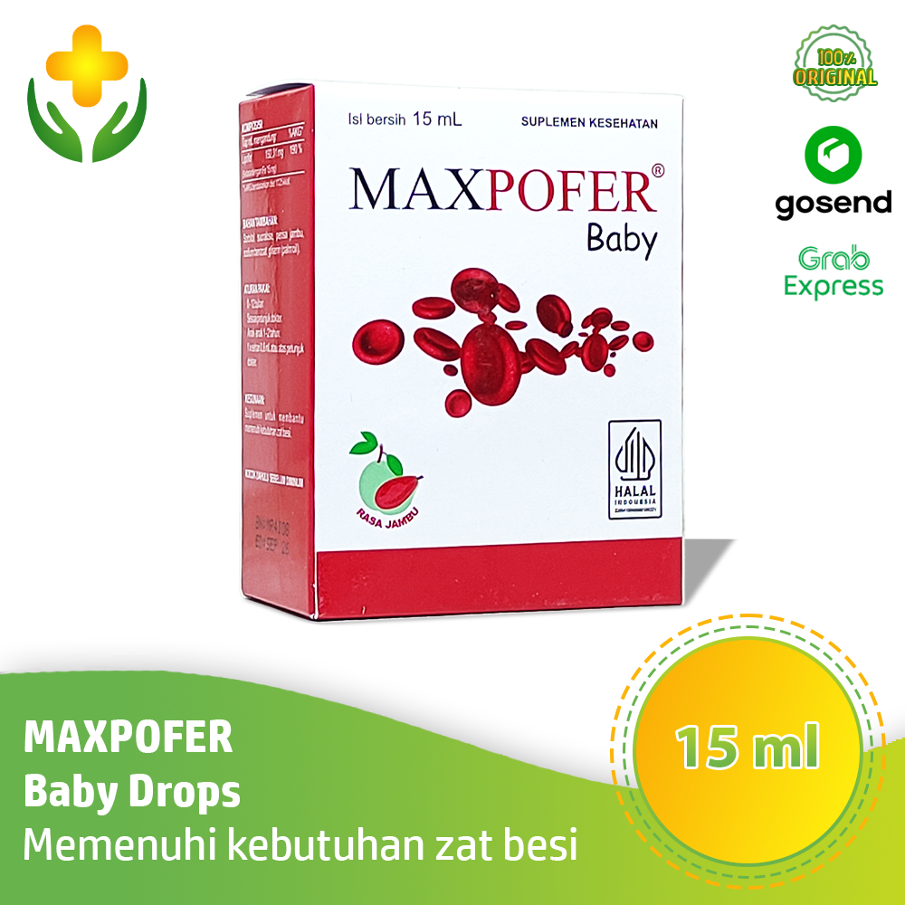 Jual MAXPOFER Baby Drop 15 ml - Vitamin Zat Besi Bayi | Shopee Indonesia