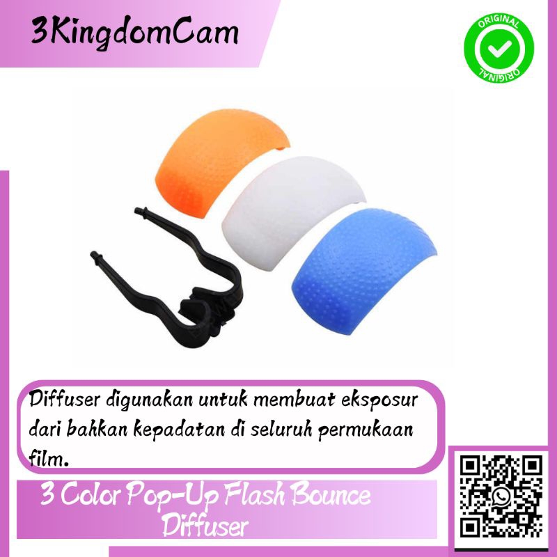 Jual 3 Color Pop-Up Flash Bounce Diffuser | Shopee Indonesia