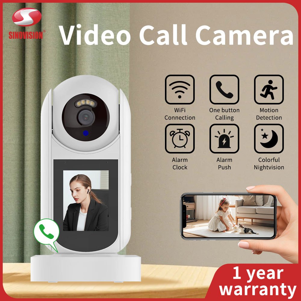 Jual SINOVISION One-button Call Security CCTV Camera for Home 3MP Night ...