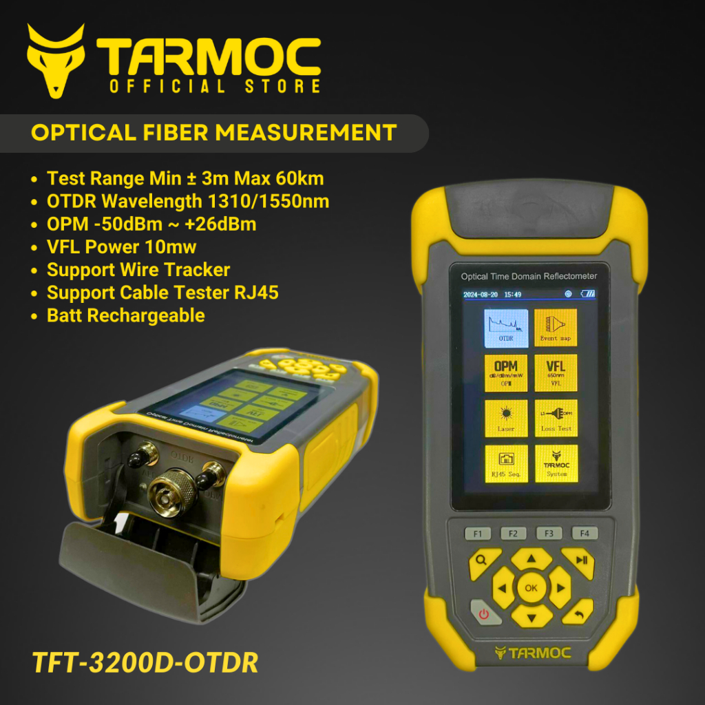 Jual Tarmoc TFT-3200D-OTDR | Fiber Optic mini OTDR 1310/1550nm 60KM ...