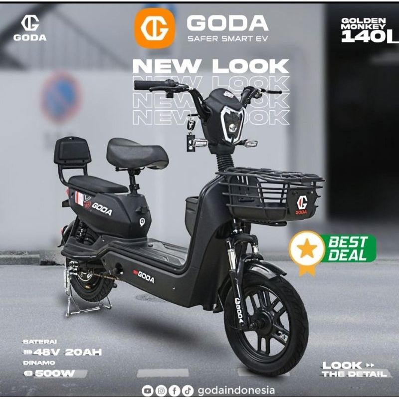 Jual Sepeda Listrik Goda GD140L 500Watt | Shopee Indonesia