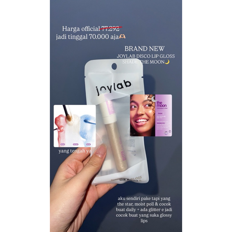 Jual JOYLAB DISCO LIP GLOSS THE MOON | Shopee Indonesia