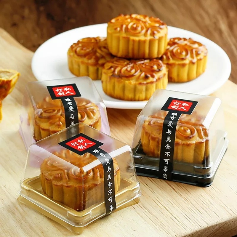 Jual 50Pcs-(Termasuk Tutup )Warna GOLD Premium Tempat Mooncake Cake ...
