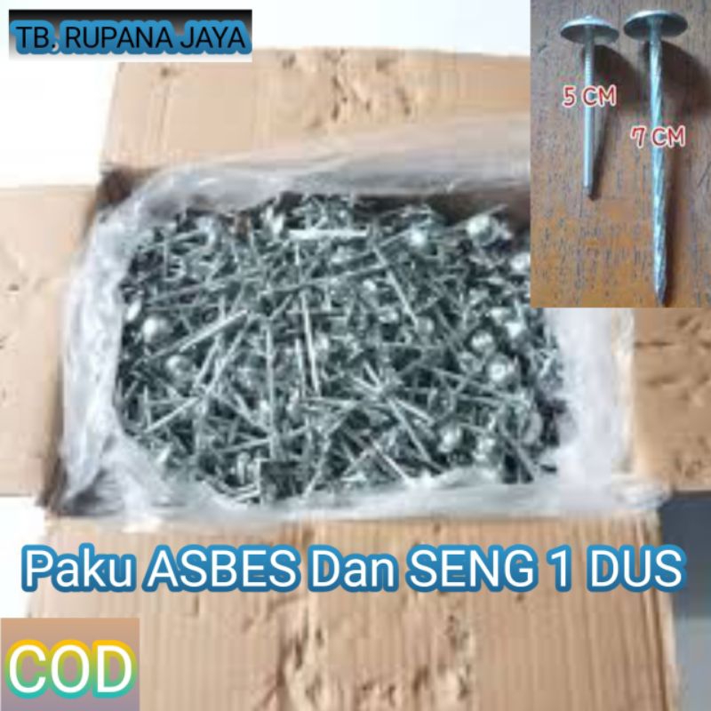 Jual Paku asbes / Seng Ukuran 2 Inch dan 3 inch Harga Per DUS Berat 7KG ...
