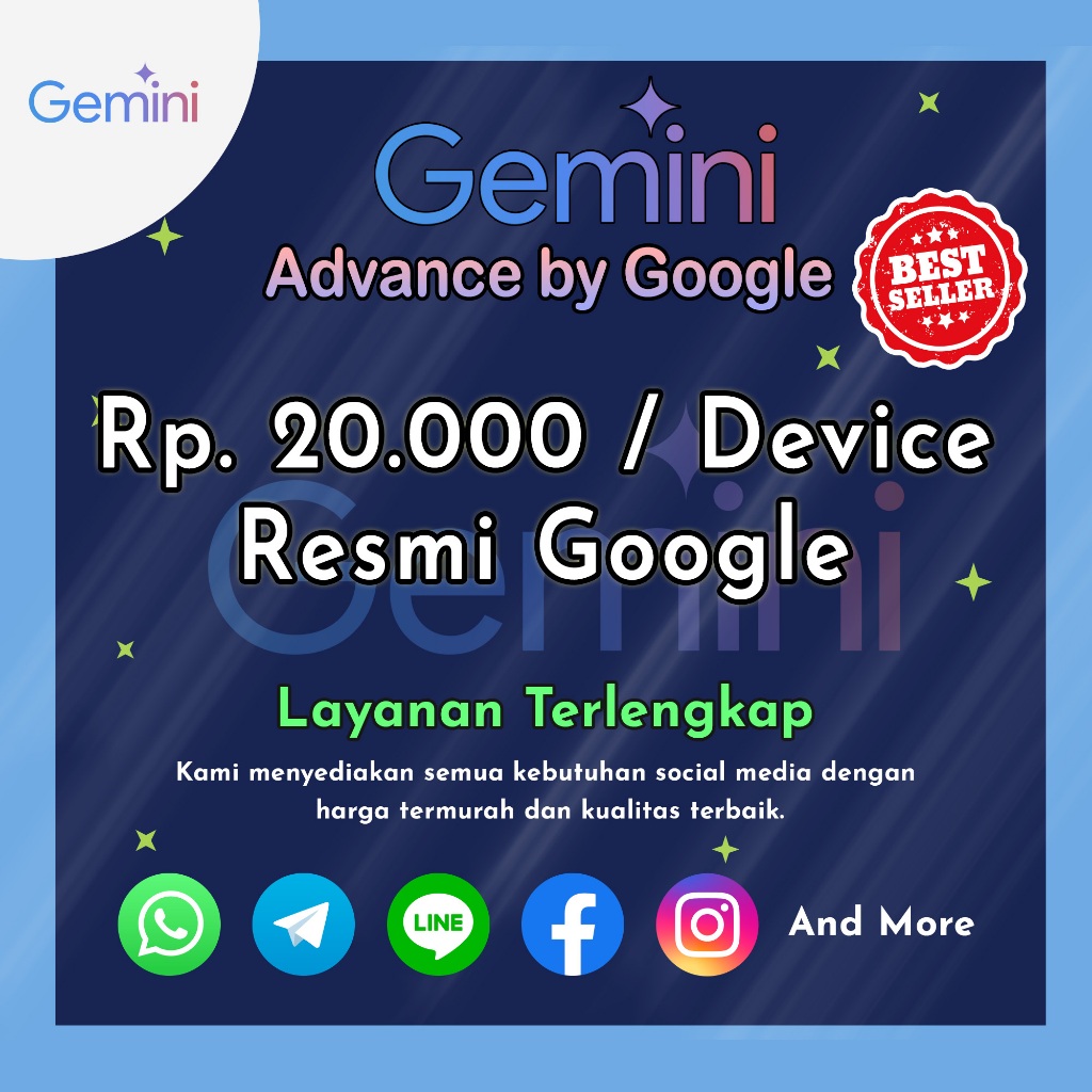 Jual Gemini Advance by Google One AI Premium Plan Proses Cepat AI Canggi dari google | Shopee ...