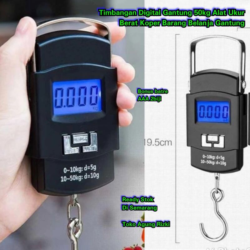 Jual Timbangan Digital Gantung 50kg Timbangan Digital Scale Alat Ukur ...