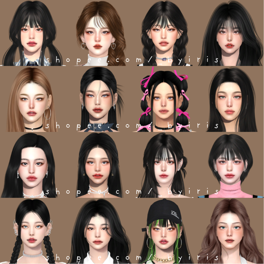 Jual THE SIMS 4 CUSTOM CONTENT KOREAN FEMALE CHARACTER PART 4 + CC ...