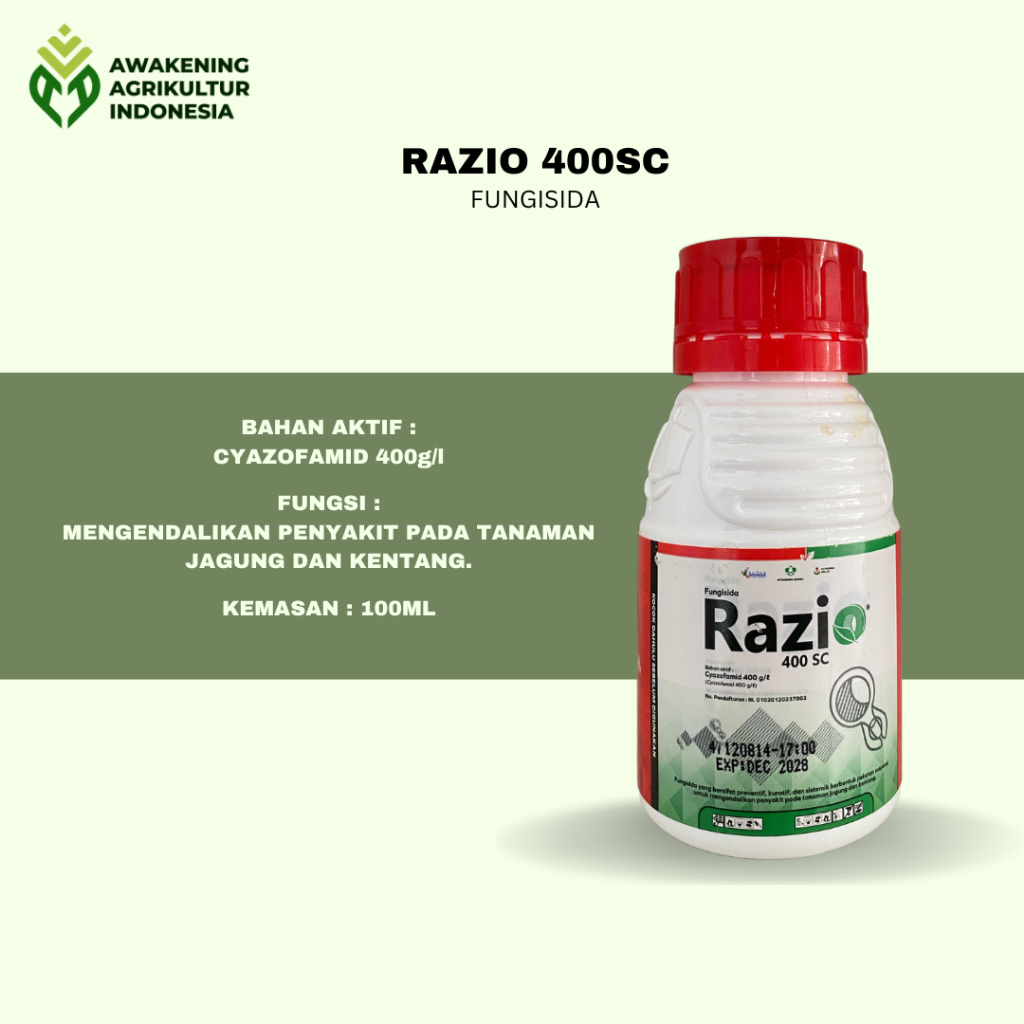 Jual RAZIO 400SC FUNGISIDA KEMASAN 100ML | Shopee Indonesia