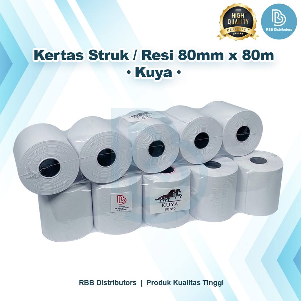 Jual Kertas Struk / Kertas Resi / Paper Roll Ukuran 80mm x 80 Meter ...