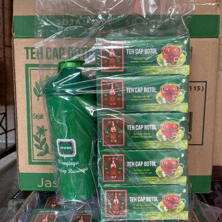 Jual TEH CAP BOTOL FREE TUMBLER ISI 5 BOX (perbox isi 15 kantong teh celup) | Shopee Indonesia