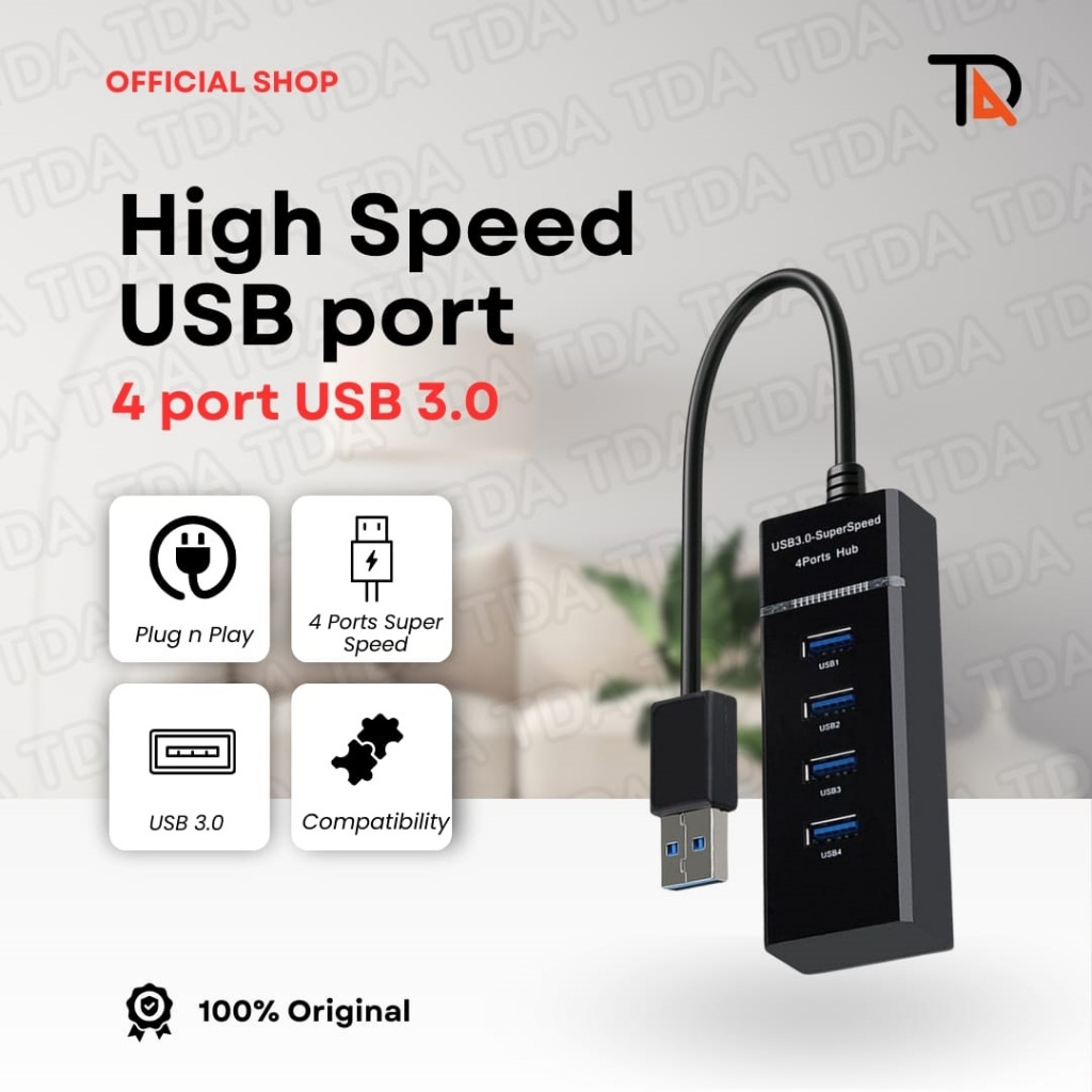 Jual USB HUB 3.0 4 PORT ADAPTER KABEL USB EXTENSION PC LAPTOP | Shopee ...