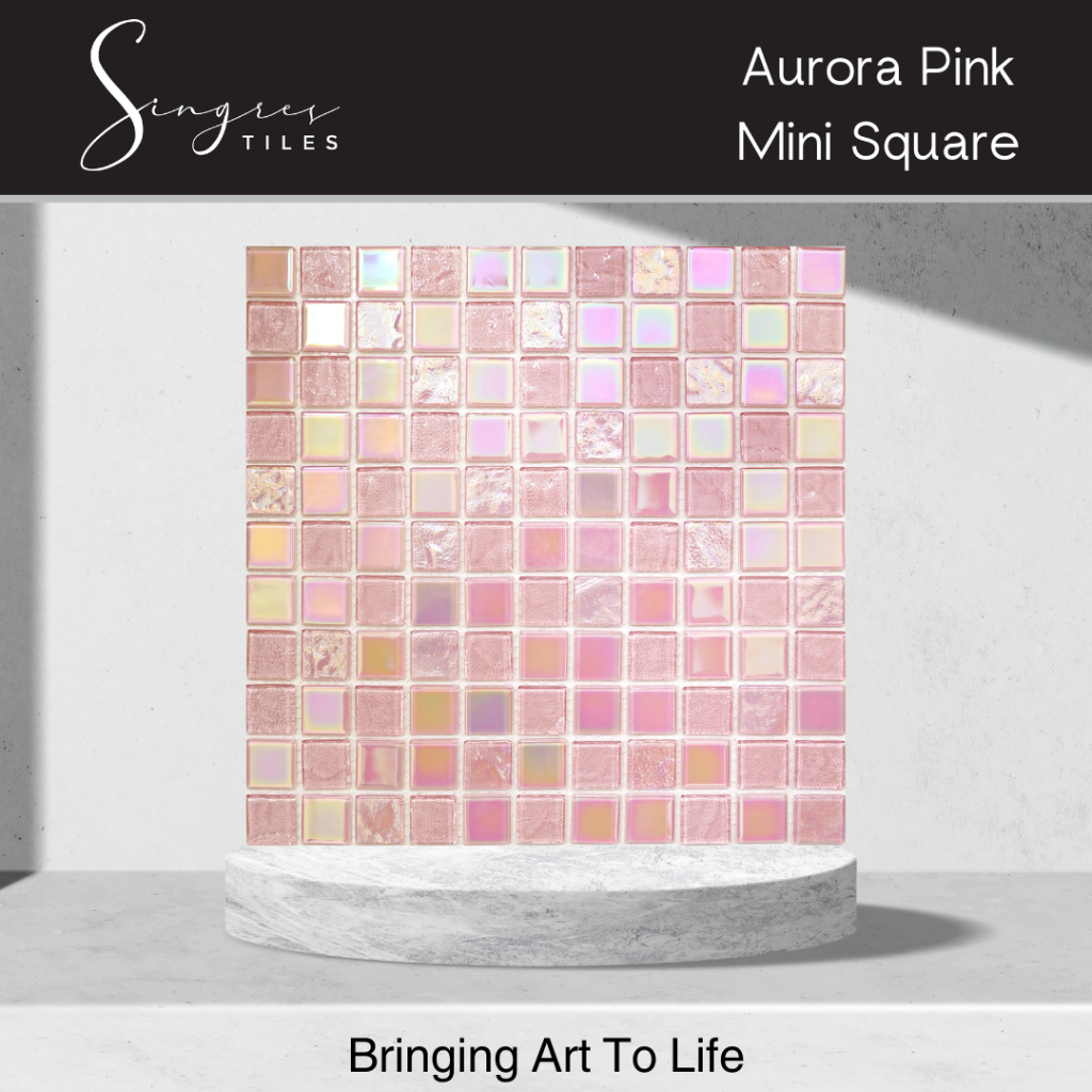 Jual Singres Tiles - Aurora Pink Mini Square Mosaic Tiles | Shopee ...