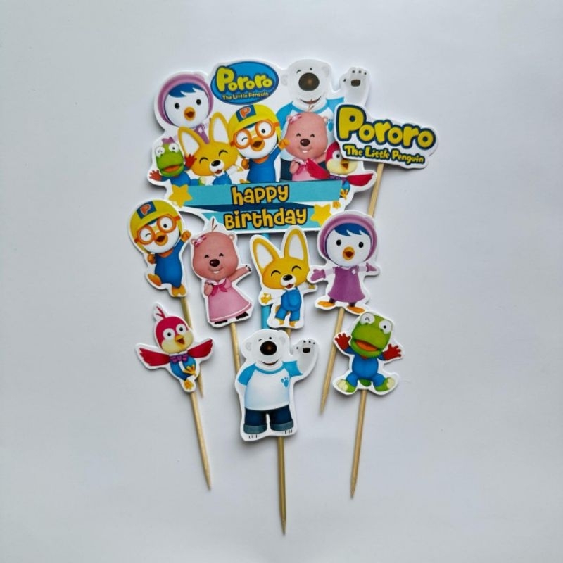 Jual TOPPER PORORO / CAKE TOPPER PORORO / TOPPER KUE PORORO / CUPCAKE ...