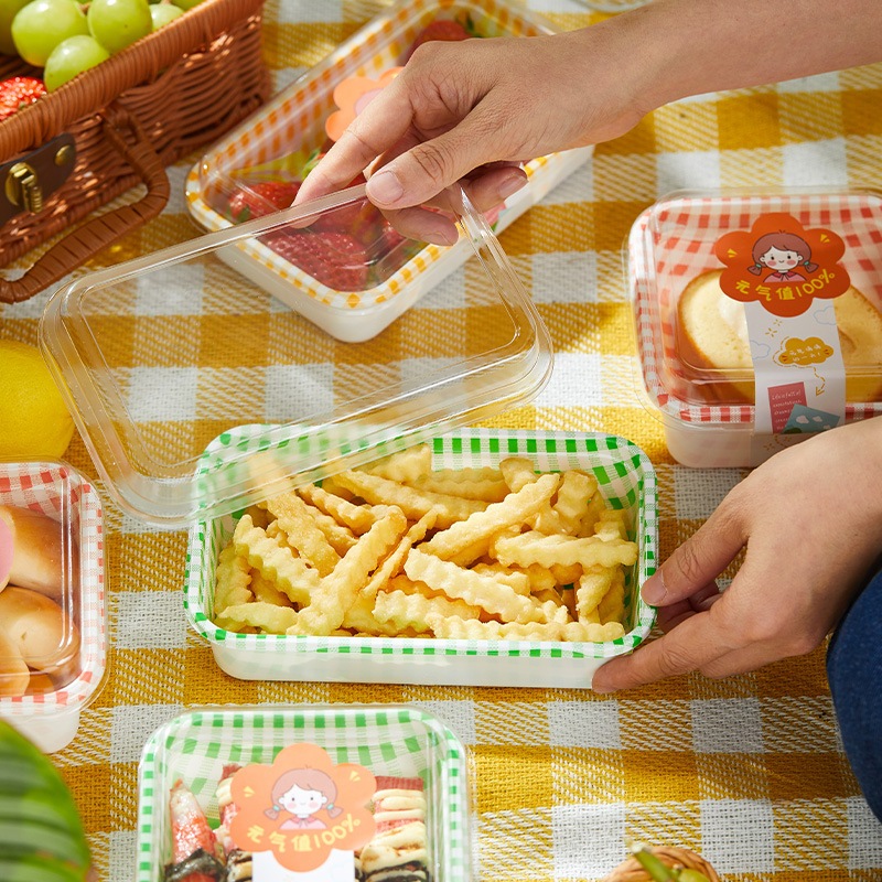 Jual Box dessert snack buah sushi/ Box packing piknik/ Box packaging ...