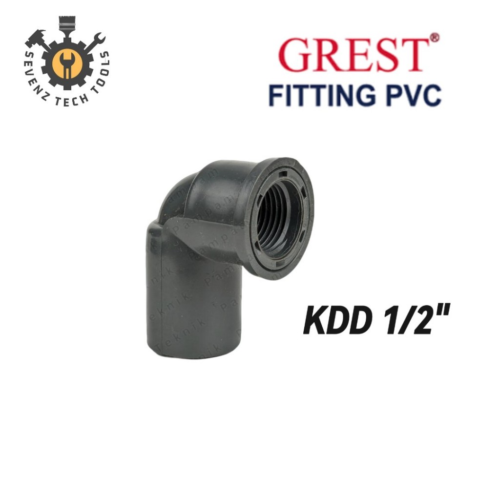 Jual GREST KDD 1/2" KNIE DRAT DALAM / ELBOW DRAT DALAM 1/2" FITTING PVC ...