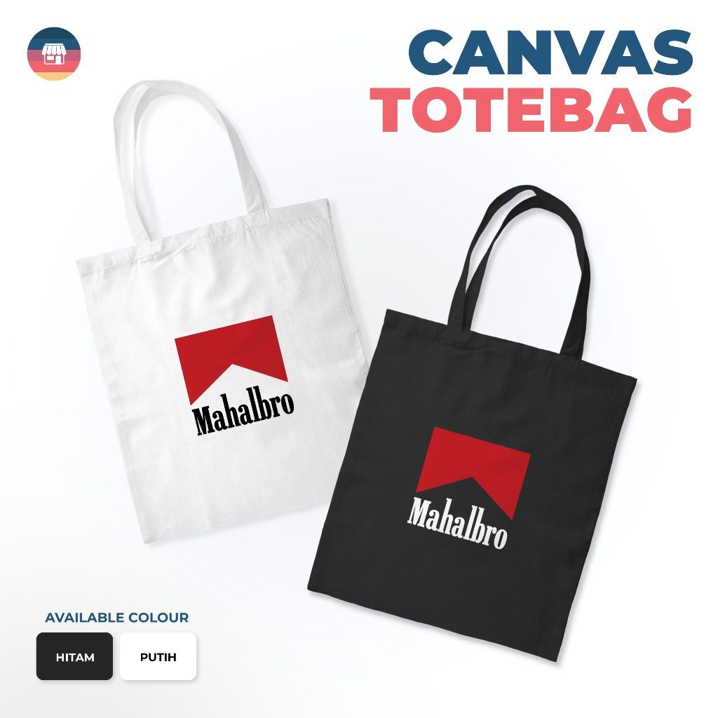 Jual TOTEBAG KANVAS PARODI / PLESETAN BRAND MAHALBRO | CANVAS TOTEBAG ...
