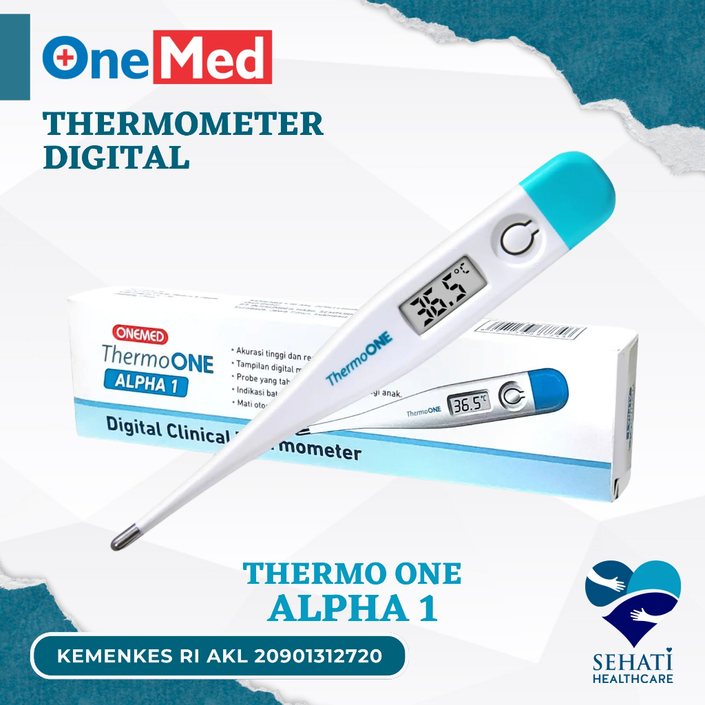 Jual OneMed Thermometer Digital Alpha 1 Thermo One Alpha1 Non Flexible ...