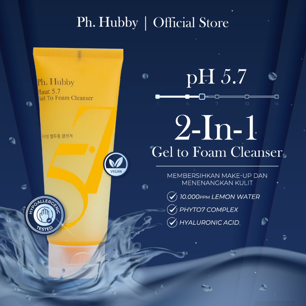 Jual Ph. Hubby Haut 5.7 Gel to Foam Cleanser (Good Night) - Cleanser ...
