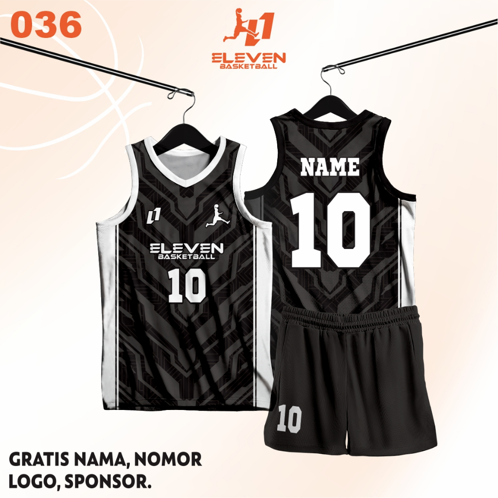 Jual ELEVEN BASKETBALL Baju Kaos Jersey Basket Printing Custom Nama ...