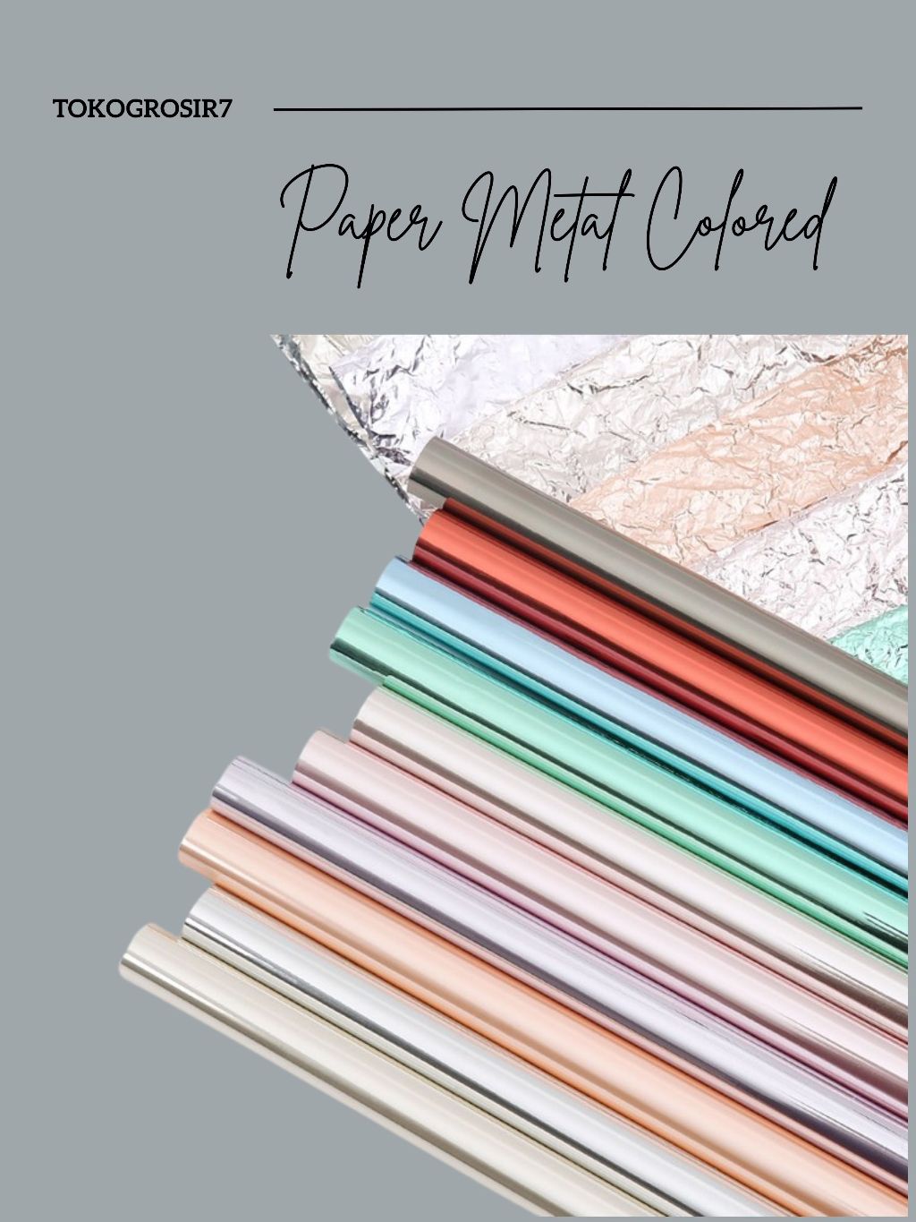 Jual KERTAS BUKET METAL COLORED FILM PREMIUM WRAPPING PAPER /KERTAS ...