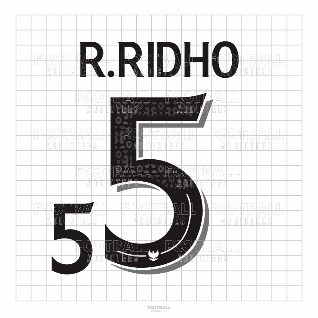 Jual Name Number Set NNS Nama Nomor Punggung Rizky Ridho Jersey Erspo ...
