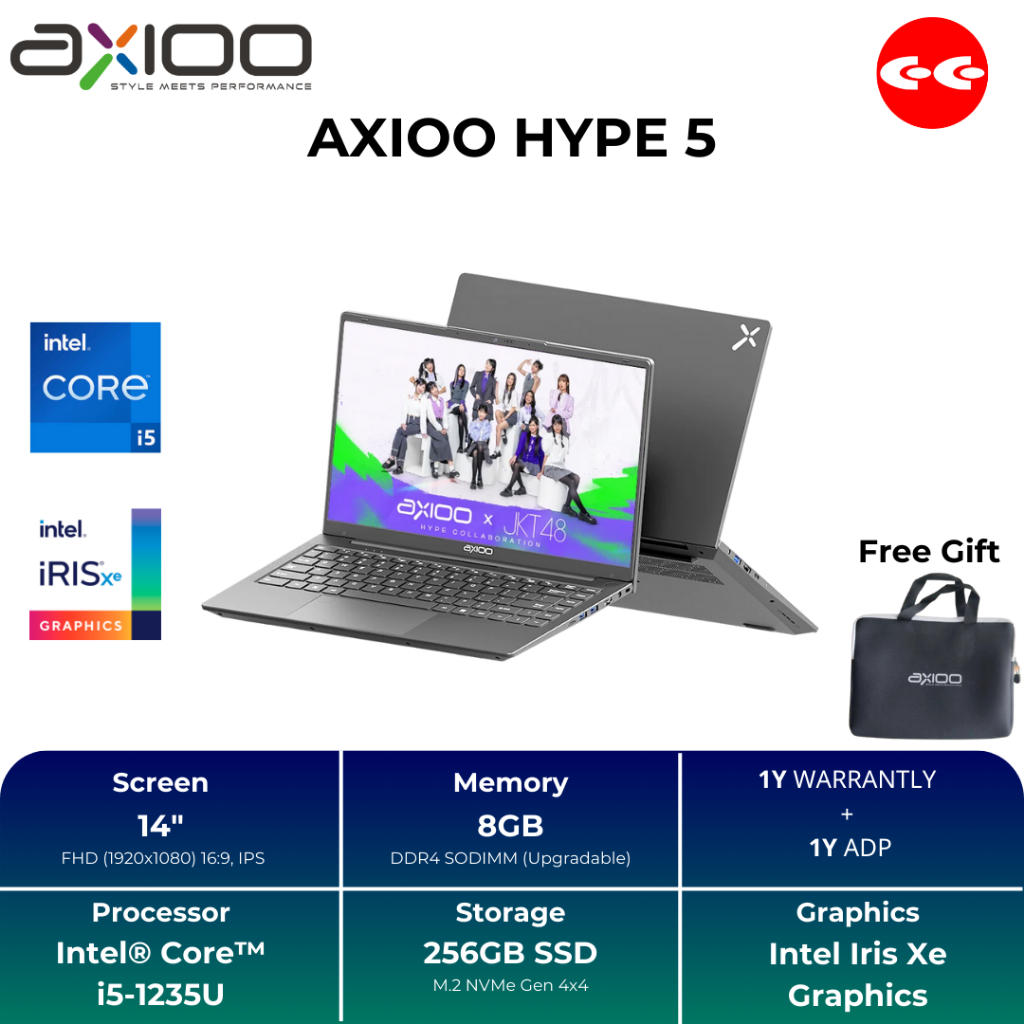 Jual AXIOO HYPE 5 INTEL CORE I5-1235U RAM 8GB SSD 256GB | Shopee Indonesia