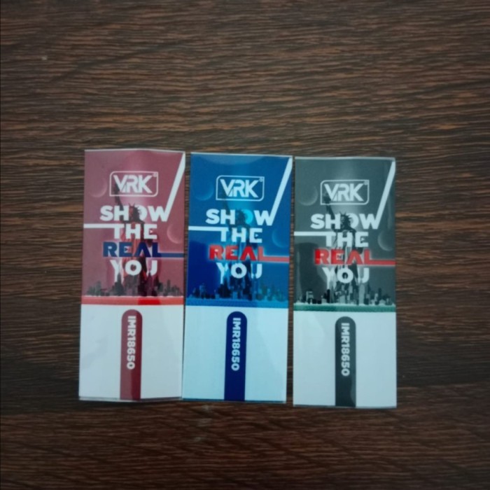 Jual BATERAI WRAP MERK VRK 18650 MERAH HITAM BIRU | Shopee Indonesia