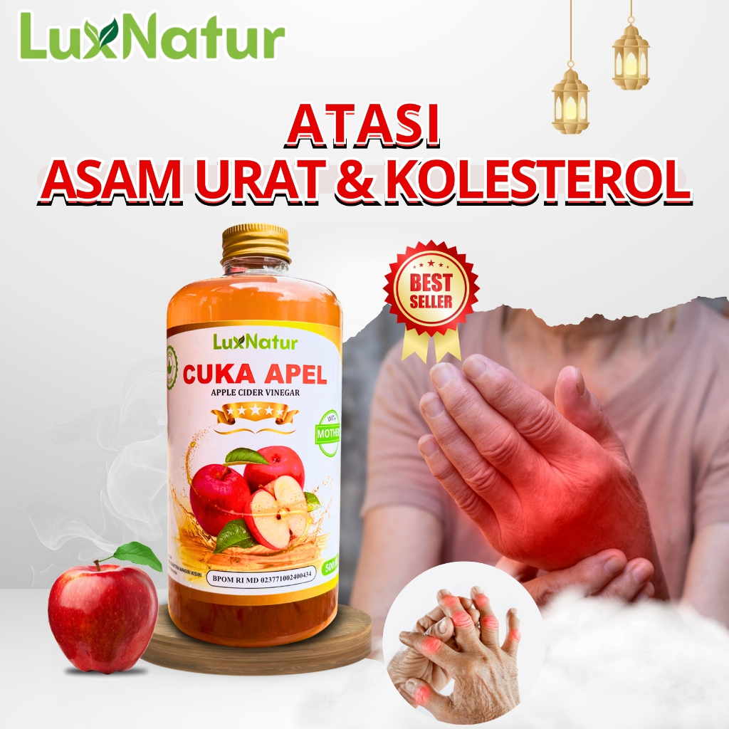 Jual CUKA APEL ORIGINAL WITH MOTHER CUKA APEL ORGANIK ASLI 500 ML 250 ...