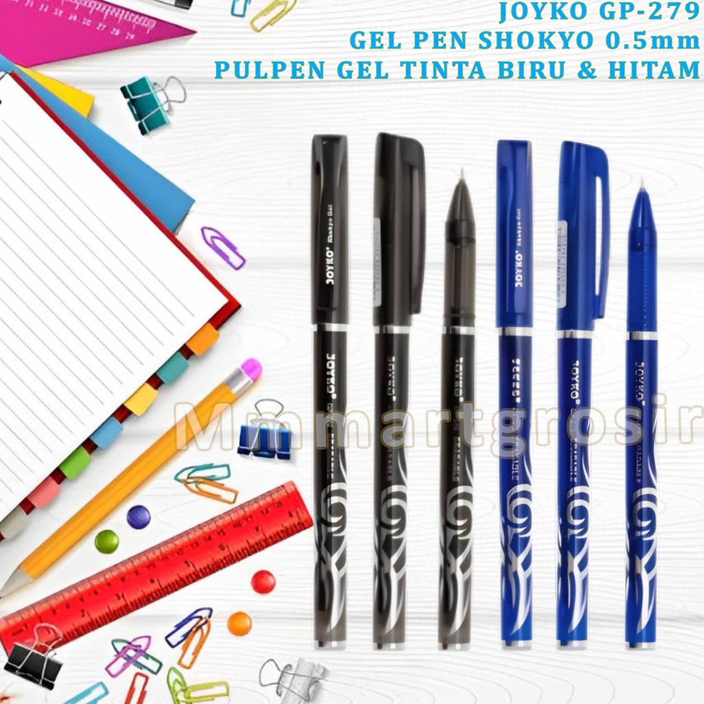 Jual Joyko Pen / Pulpen Gel Tinta Biru & Hitam / Gel Pen Shokyo 0.5mm ...