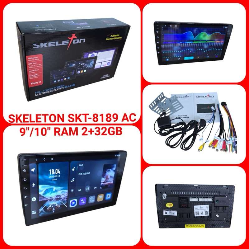 Jual Head Unit Double Din Android Skeleton SKT-8189 9” Inch / 10” Inch Ram 2+32GB Universal ...