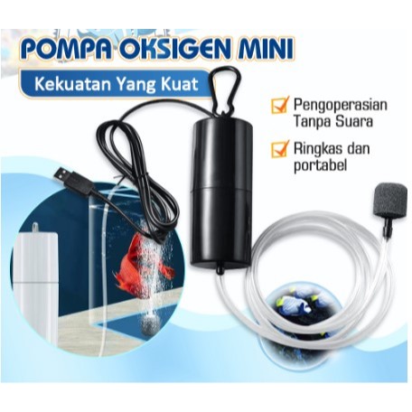 Jual Mini Aerator USB Air Pump Oxygen Portable Umpan Aerator USB ...