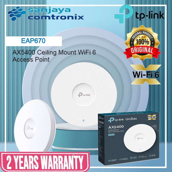 Jual TP-LINK TL-EAP670 AX5400 Ceiling Mount WiFi 6 Access Point ...