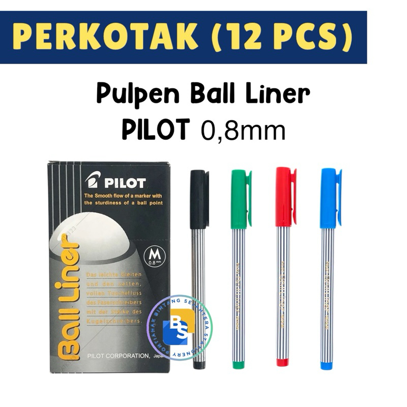 Jual 12 Pcs - Pulpen Pilot Balliner MEDIUM 0.8 mm | Shopee Indonesia